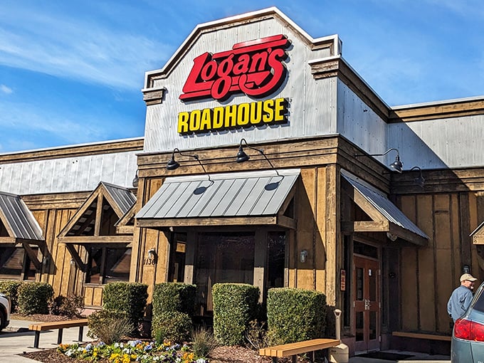 When wood meets steel in perfect harmony, you know the steaks inside match the architectural confidence.