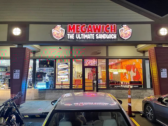 That bright red signage practically shouts confidence&mdash;and the sandwiches inside back up every bold claim.