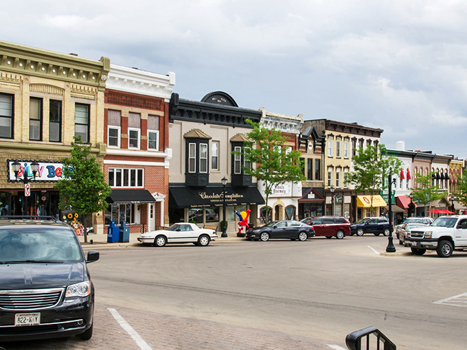 Victorian elegance meets small-town charm in these beautifully preserved buildings that have weathered decades with dignified grace.