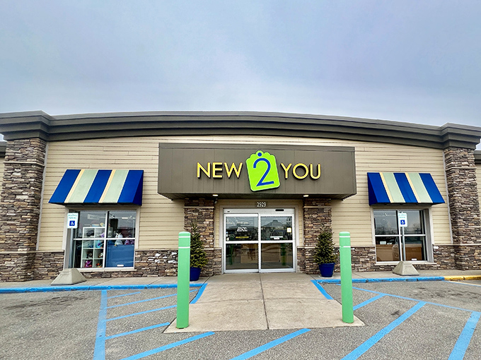 Clean lines and professional presentation make this thrift store feel more like upscale boutique shopping.