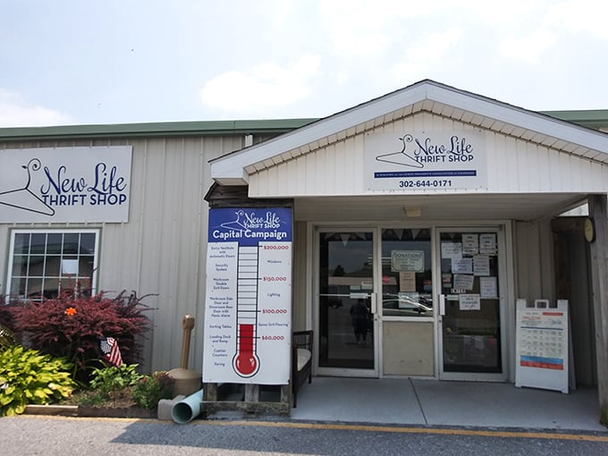 Behind that modest storefront lies a capital campaign thermometer showing community support for this local treasure trove.