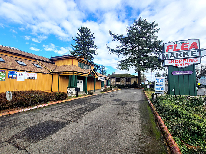 The Oregon Flea Market welcomes shoppers with its rustic charm and promise of hidden gems. Bargain hunting never looked so inviting!