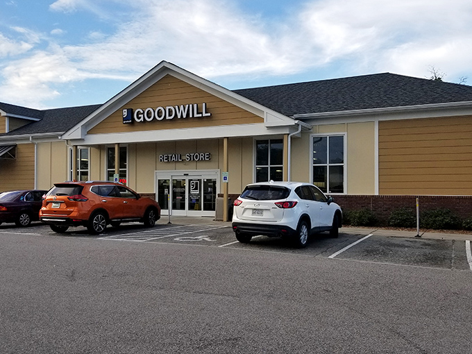 Sometimes the best treasures hide behind the most welcoming facades - this coastal Goodwill location proves that point perfectly.