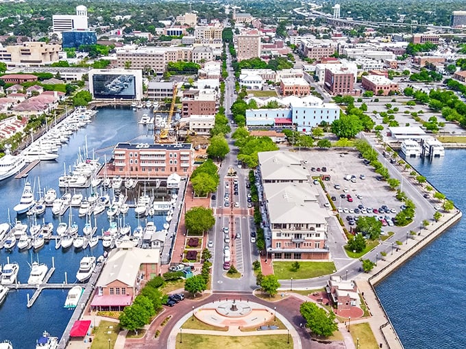 Downtown Pensacola blends historic charm with waterfront views. Like stepping into a living postcard where history meets happy hour!