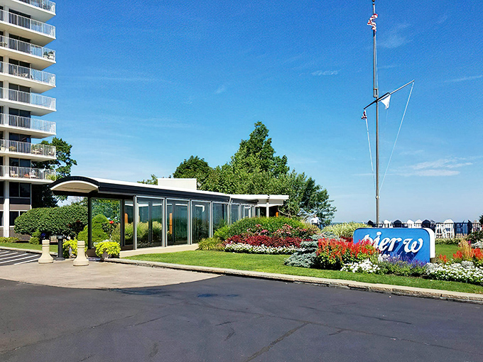 Floating above the water at Pier W, where the restaurant itself feels like a luxury cruise ship permanently docked for your dining pleasure.