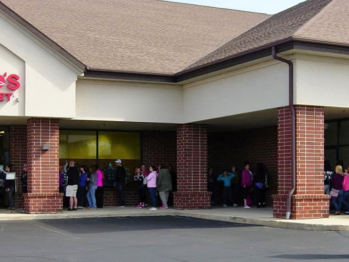 The line outside Plato's Closet isn't just about bargains&mdash;it's a community of treasure hunters waiting for their Indiana Jones moment.
