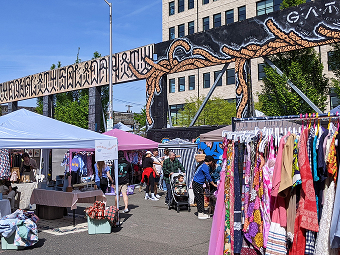 That gorgeous bridge backdrop makes this the most Instagram-worthy flea market in the Pacific Northwest &ndash; seriously stunning!