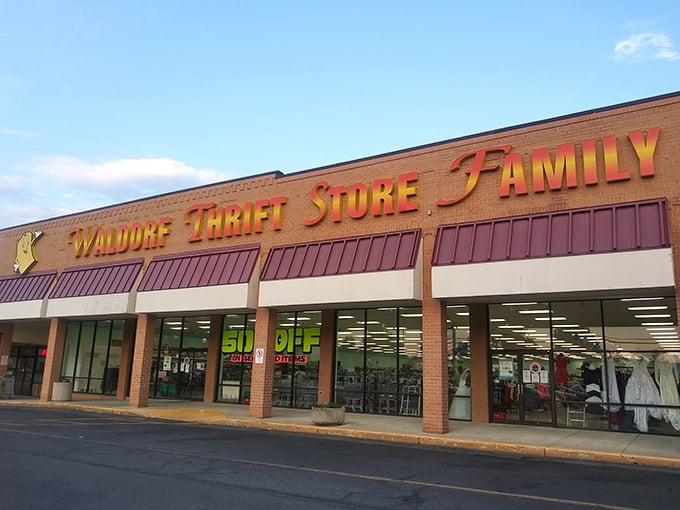 That classic thrift store architecture means business - and business means incredible deals on everything imaginable.