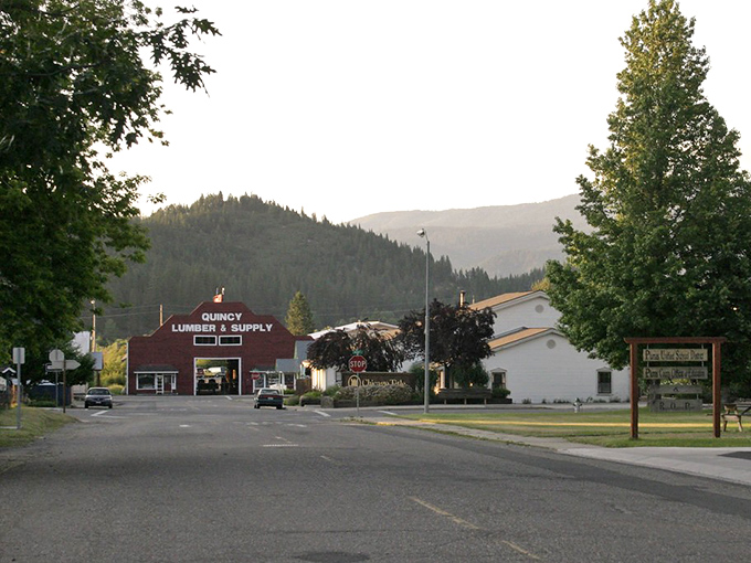 Mountain town perfection: Where every storefront tells a story and parking meters are optional.