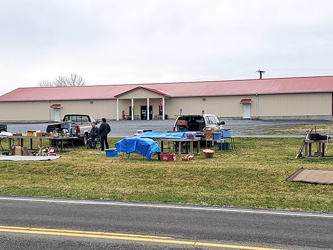 Outdoor vendors create a colorful tapestry of tents, turning shopping into a delightful countryside adventure.