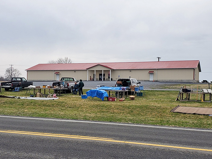 Mountains in the background, bargains in the foreground - Virginia shopping at its finest. 