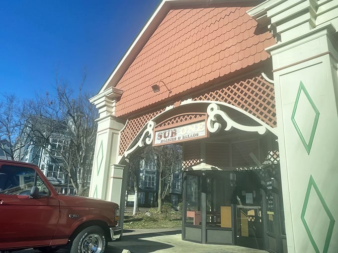 When a sandwich shop decorates with this much personality, you know they care about details.
