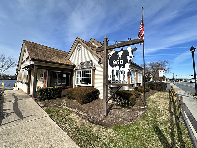 Look for the cow sign! This unassuming eatery serves fried chicken worth crossing state lines for &ndash; no passport required.