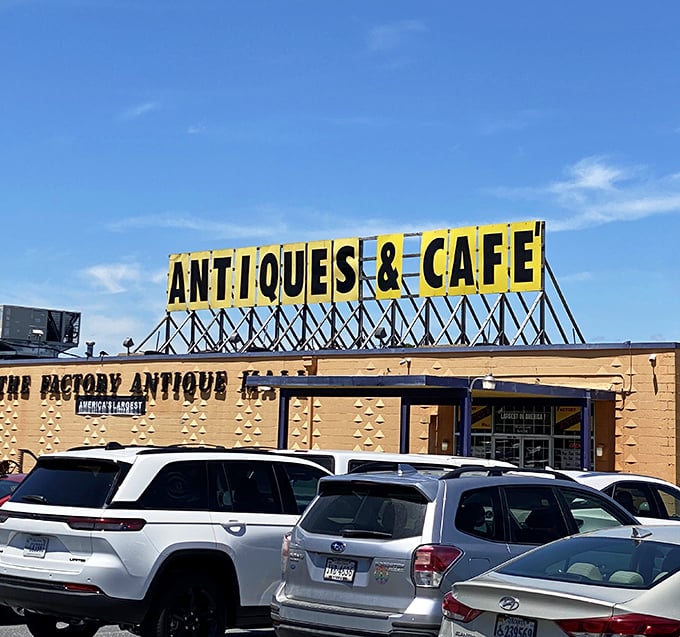 Sunshine and antiquing – name a more perfect duo. This massive vintage playground awaits under clear Virginia skies.