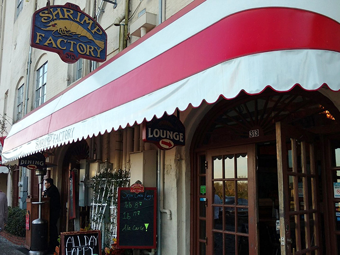 Historic brick and timeless seafood &ndash; The Shrimp Factory serves up Savannah's maritime heritage on every delicious plate.