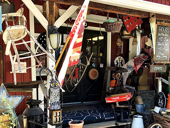 Step inside this rustic wonderland where every shelf holds a story waiting to be discovered.