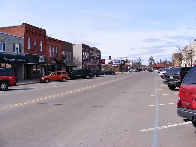 Wide streets and classic storefronts create the perfect backdrop for leisurely retirement strolls.