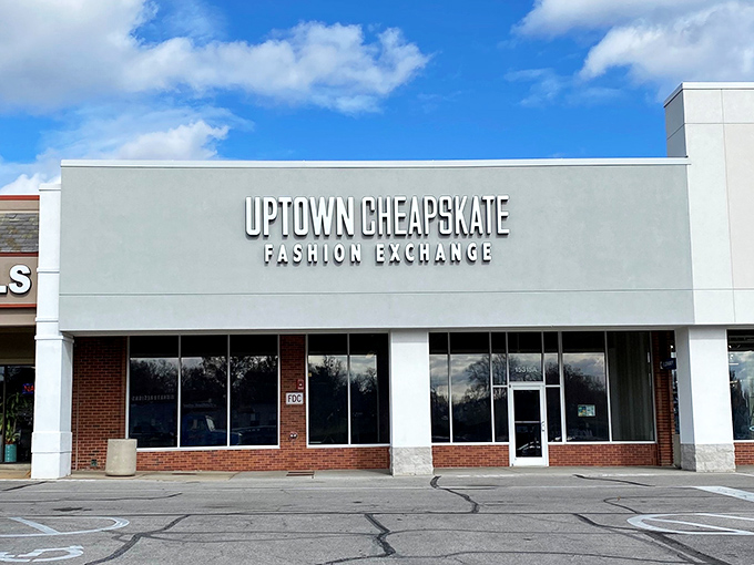 Clean lines and modern appeal make this thrift shop feel more like upscale retail.