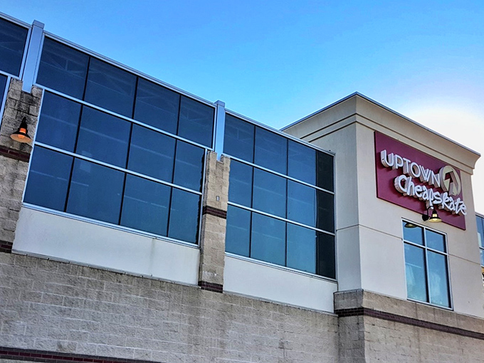 Those sleek glass windows showcase a new breed of thrift store where fashion meets affordability beautifully.