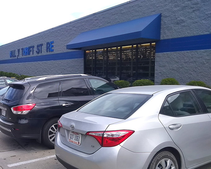 The clean exterior hints at the well-organized interior where quality secondhand goods find their second chance.