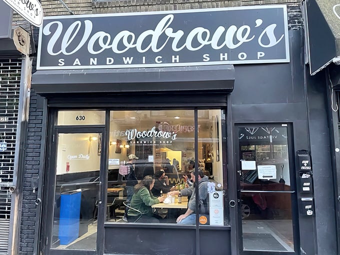 Where sandwich enthusiasts gather! Woodrow's modern interior invites you to watch the masters at work while your stomach growls in anticipation.