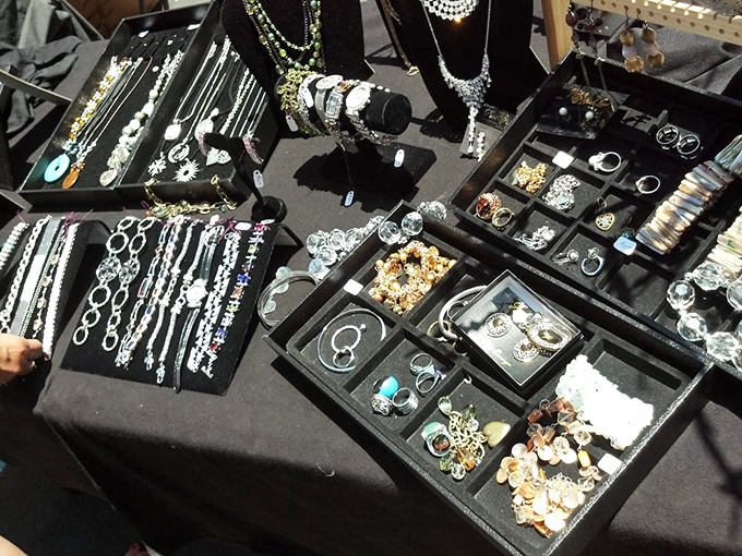 Jewelry displays that would make Elizabeth Taylor swoon. Each tray tells a story spanning decades of fashion history.