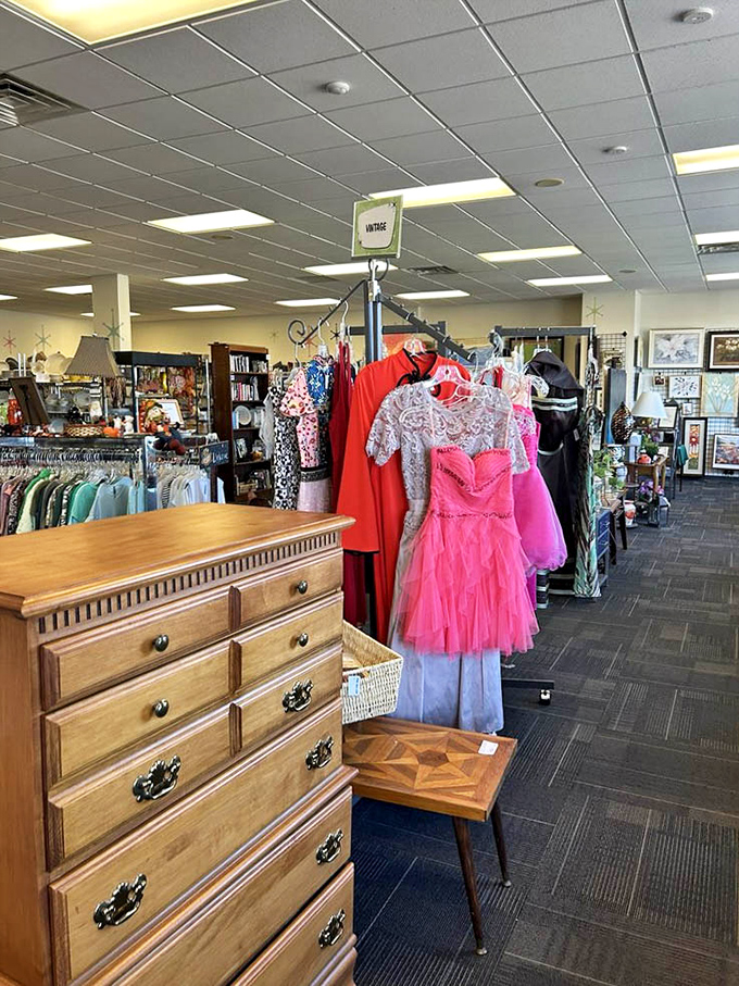 Where vintage meets value&mdash;furniture pieces with stories to tell sit alongside formal wear waiting for its second debut.