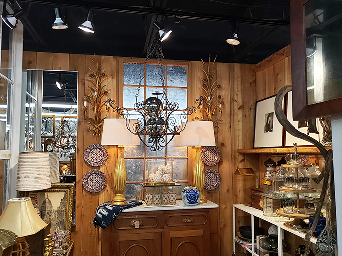This cozy vignette showcases the store's talent for creating rooms you'd swear your stylish great-aunt decorated. 