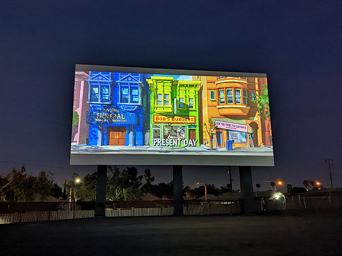 Bob's Burgers lights up the night sky, proving animated humor is even better when it's three stories tall and shared with a hundred strangers.