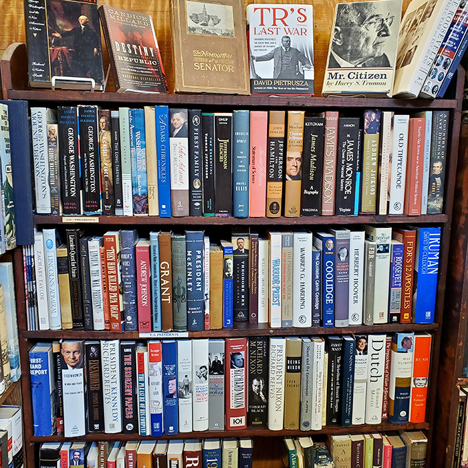 A bibliophile's dream come true! These shelves of presidential biographies and historical tomes offer more fascinating character studies than a season of your favorite drama series.