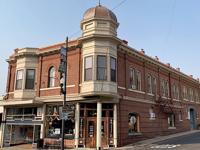 The Bradford Building anchors downtown with that distinctive cupola, proving that architectural showing-off wasn't invented by modern condo developers.