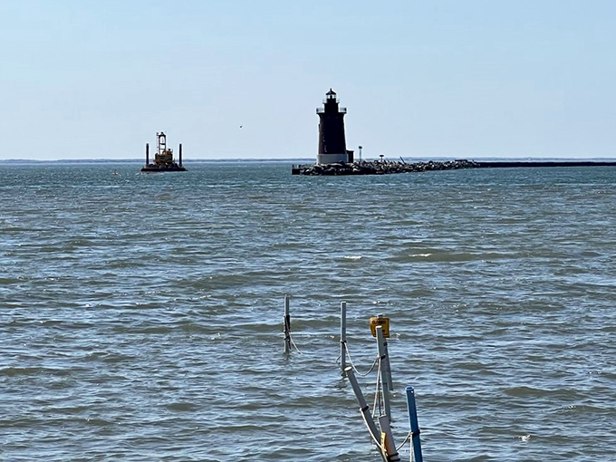 The stoic Breakwater Lighthouse stands guard where Delaware Bay meets the Atlantic, a maritime sentinel with stories spanning centuries.