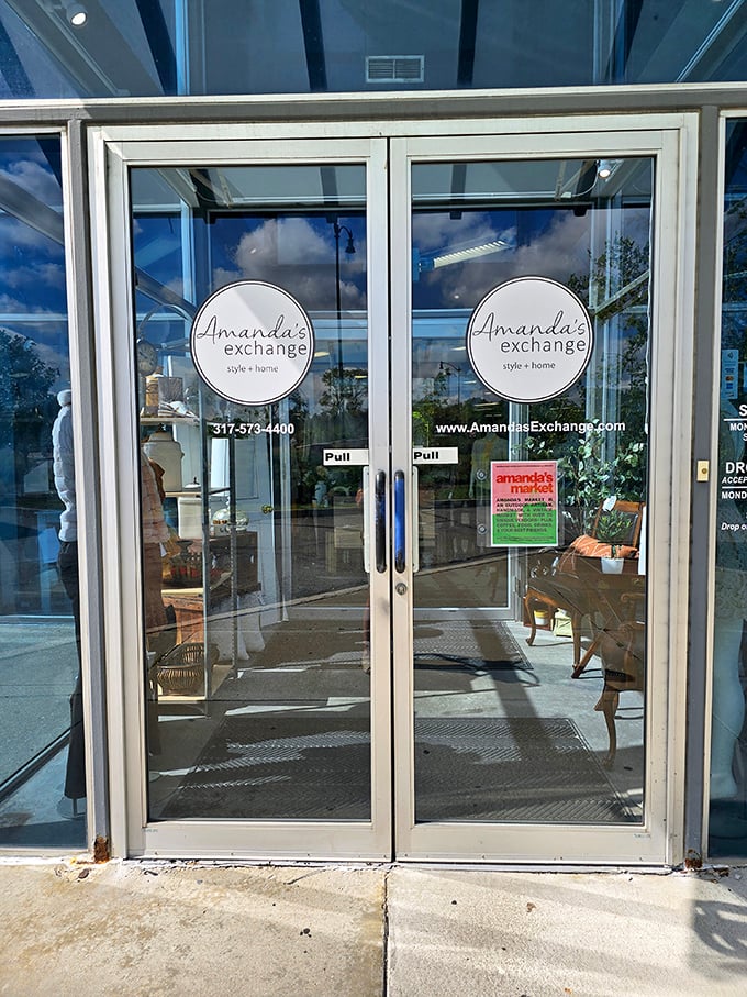 These glass doors are portals to a parallel universe where yesterday's luxuries become today's affordable finds.