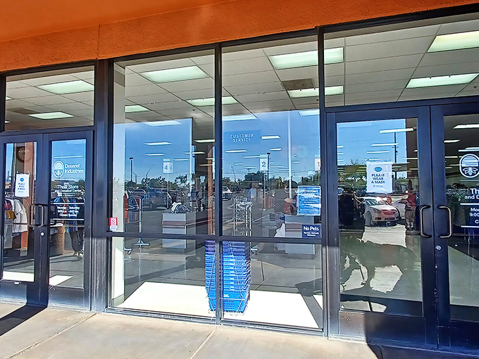 Those blue-framed glass doors aren't just an entrance&mdash;they're a portal to a parallel universe where time disappears and shopping carts fill mysteriously.