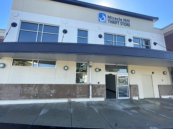 Beyond these doors lies a parallel universe where vintage varsity jackets and mid-century lamps await their second act. 