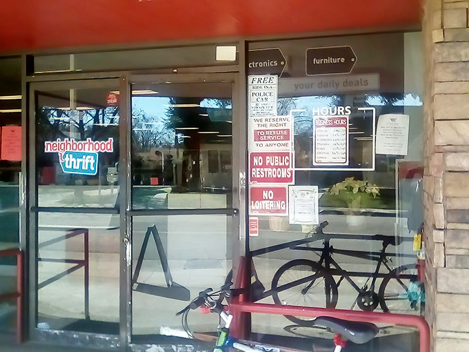 The entrance to treasure-hunting paradise. Those glass doors are like portals to an alternate dimension where $45 buys you a small fortune.