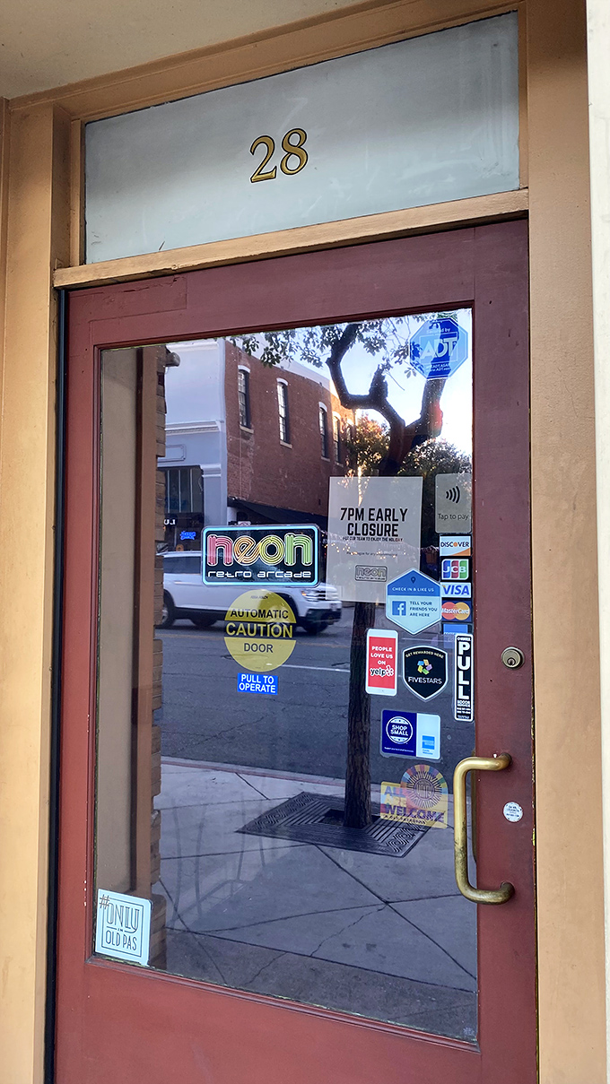 Behind this unassuming door at number 28 lies a treasure trove of electronic nostalgia waiting to transport you back.