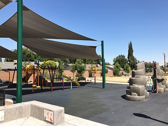 Smart design meets California sunshine at this local park, where shade sails prove someone was thinking about those 100-degree summer days.