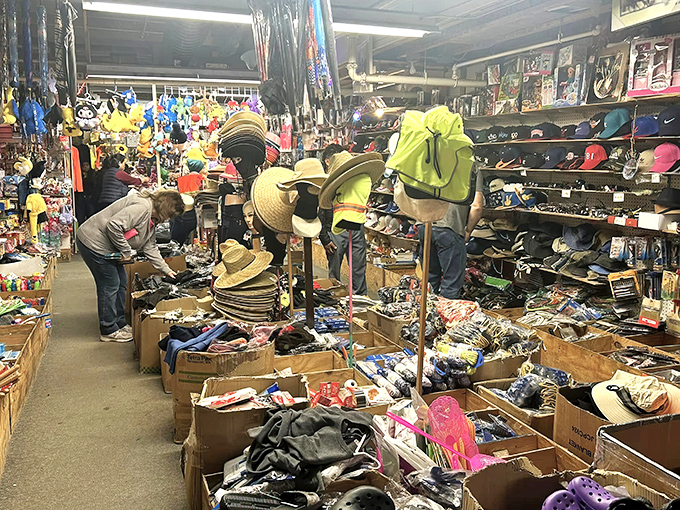 Where fashion history comes alive through racks of clothing that tell stories from decades of style evolution.