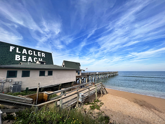 The iconic Flagler Beach Pier stretches 806 feet into the Atlantic, a wooden sentinel that has witnessed countless sunrises and "the one that got away" stories.