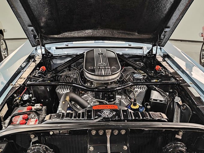 Peek under the hood of automotive history&mdash;this meticulously maintained Ford V8 engine represents American muscle in its purest form, mechanical poetry in motion.