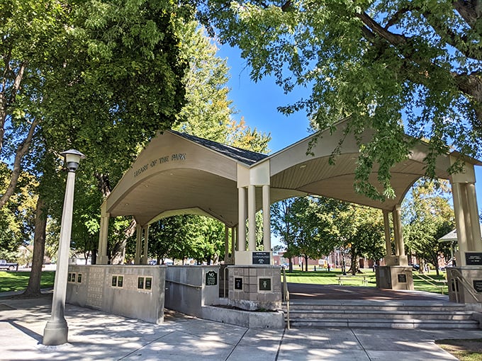 The Heart of the Park bandstand isn't just a pretty structure&mdash;it's where summer concerts happen without requiring a second mortgage.