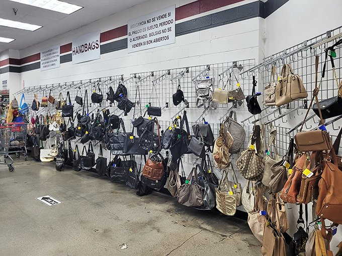 Handbag heaven awaits the patient explorer &ndash; designer names hiding among everyday options like truffles in ordinary soil.