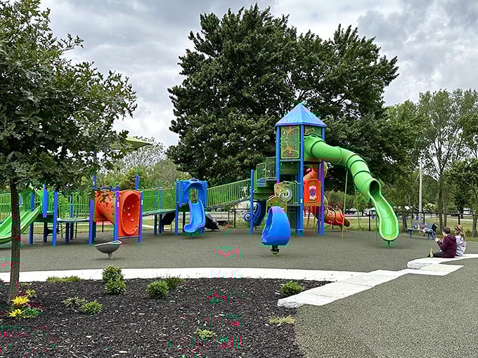 Hedges-Boyer Park's playground proves that being a grandparent in Tiffin means never having to say, "Sorry, we can't afford fun today."