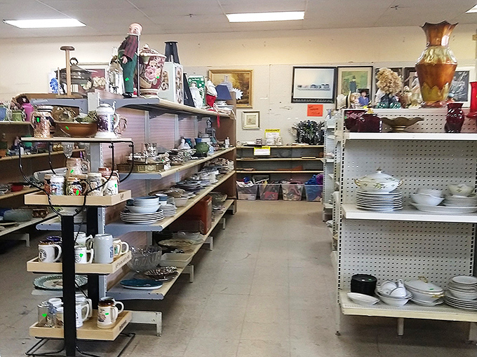 The dishware section&mdash;where your grandmother's china pattern lives on and waits patiently for its second act in your dinner party rotation.