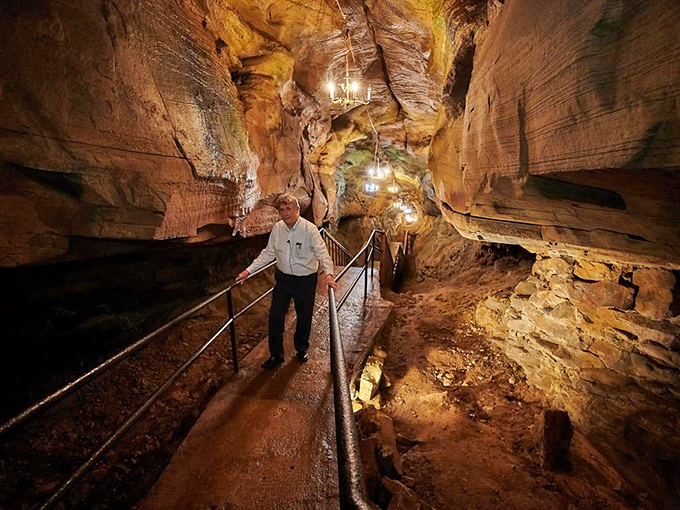 "Watch your head" isn't just friendly advice&mdash;it's survival strategy. This illuminated pathway guides explorers through millennia of geological artistry, each step revealing new underground marvels.