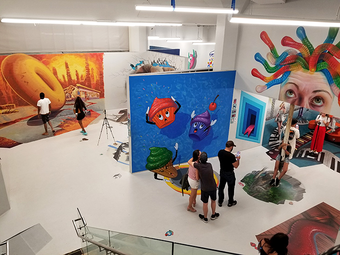 Welcome to the white-walled wonderland where perspective goes haywire and every angle tells a different impossible story.