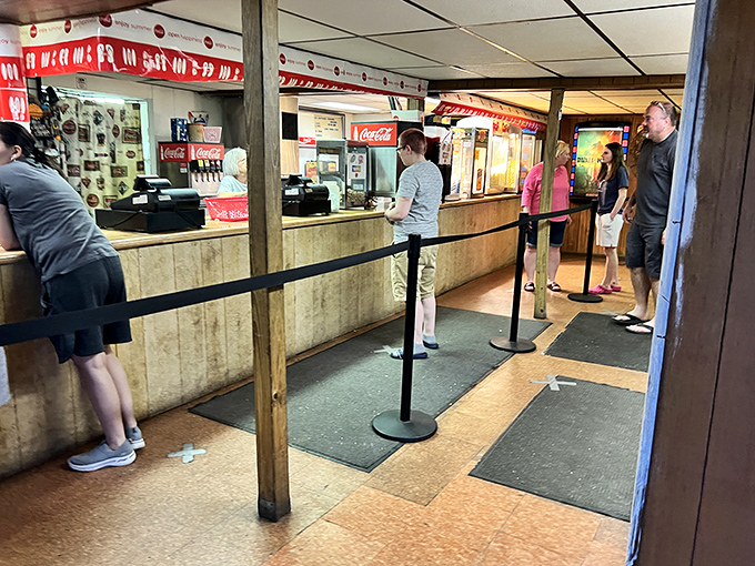 Wood paneling and Coca-Cola signs&mdash;this concession stand hasn't changed since Nixon was president, and thank goodness for that.
