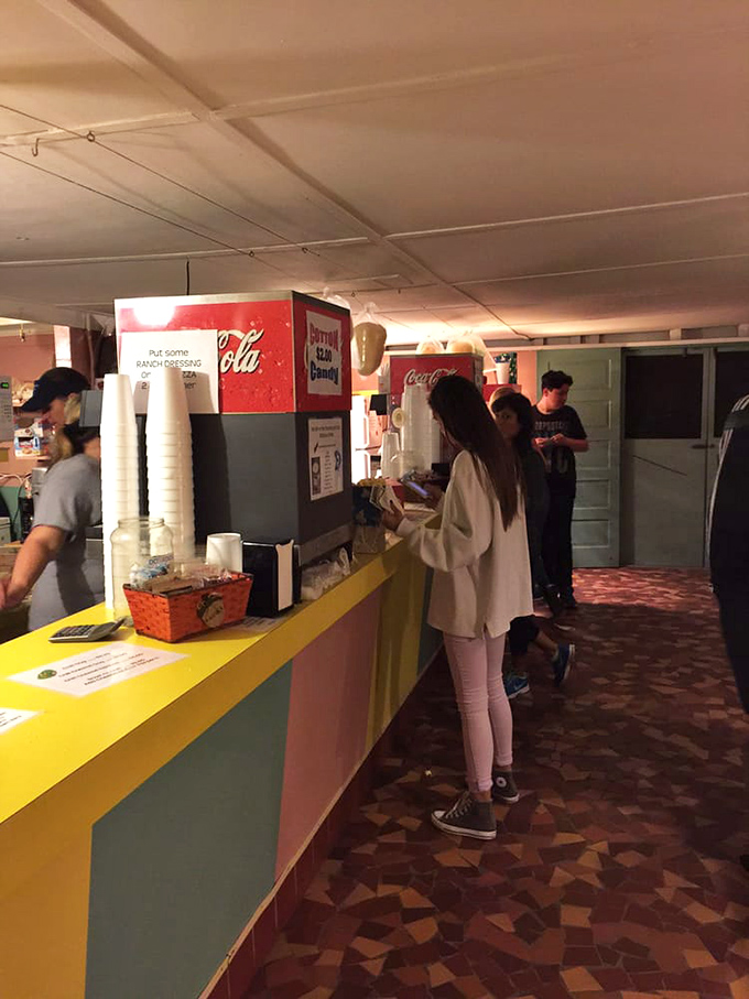 The concession stand's vibrant colors and retro design aren't manufactured nostalgia&mdash;they're the real deal, preserved like a time capsule.