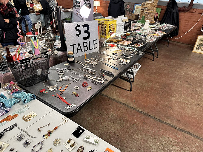 The "$3 Table" sign might as well read "Danger Zone" for your wallet &ndash; affordable treasures that whisper "take me home" to passersby.